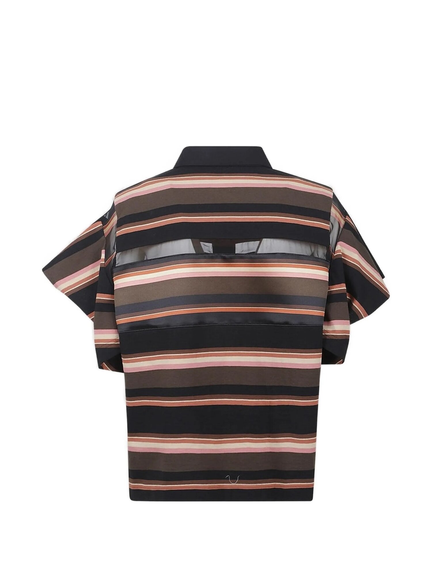 Рубашка Sacai Striped shirt, размер 44, коричневый — фото 1