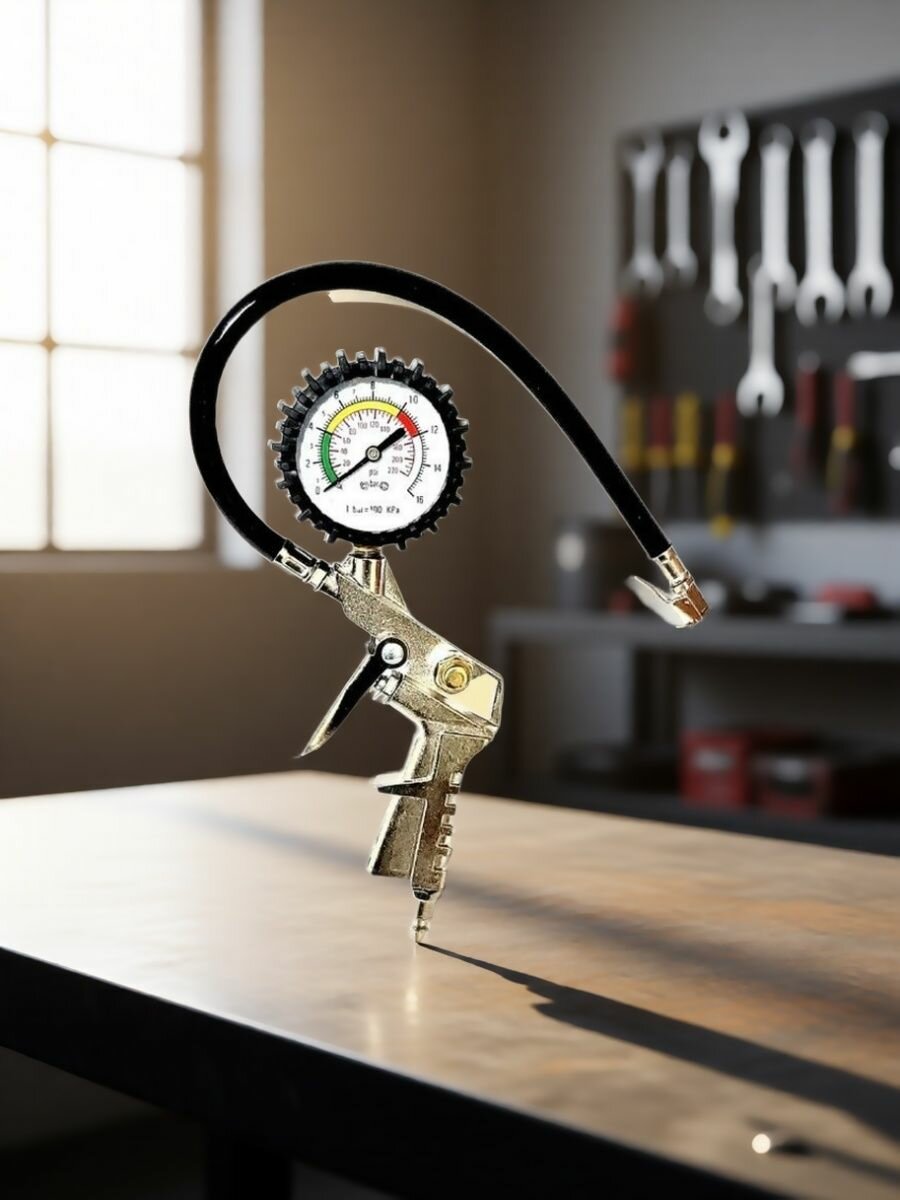 Манометр пневматический для подкачки шин для компрессора