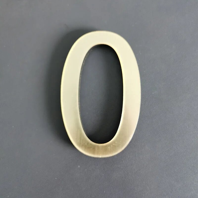 3D Акриловые Цифры 0-9, Золотой, Черный, Серебряный Light Gold, 0
