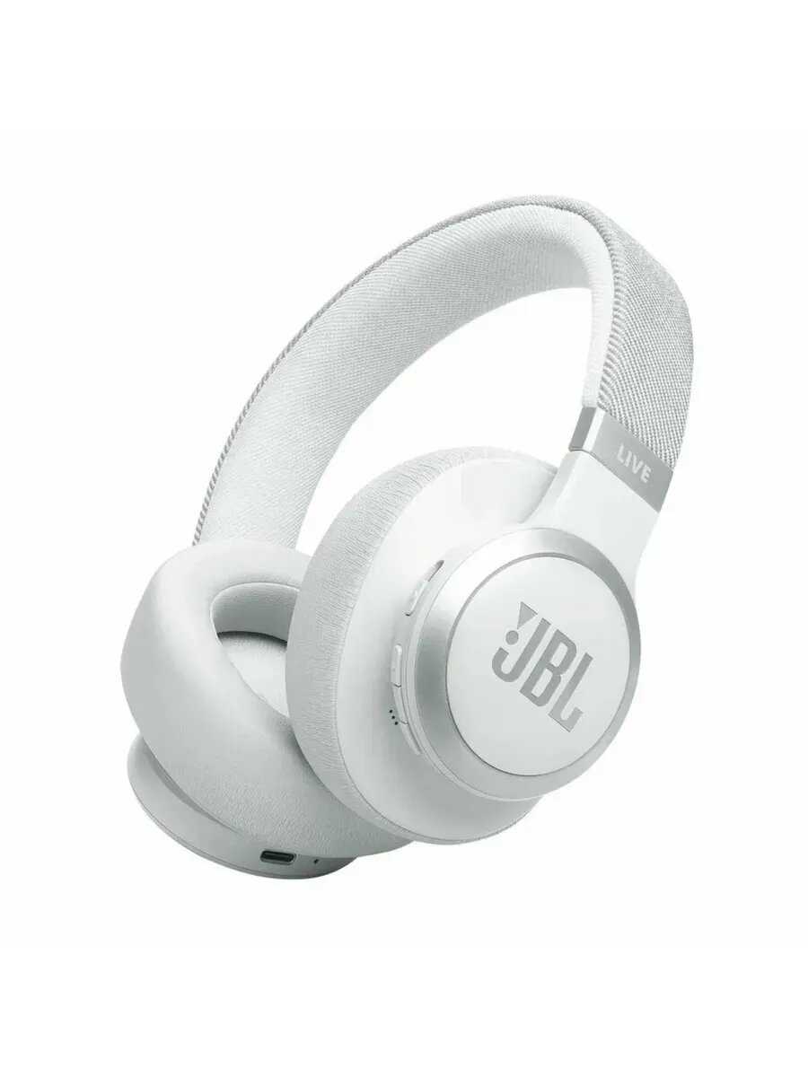 Беспородные наушники JBL Live 770NC, Bluetooth 5.3, до 72 часов работы, белый