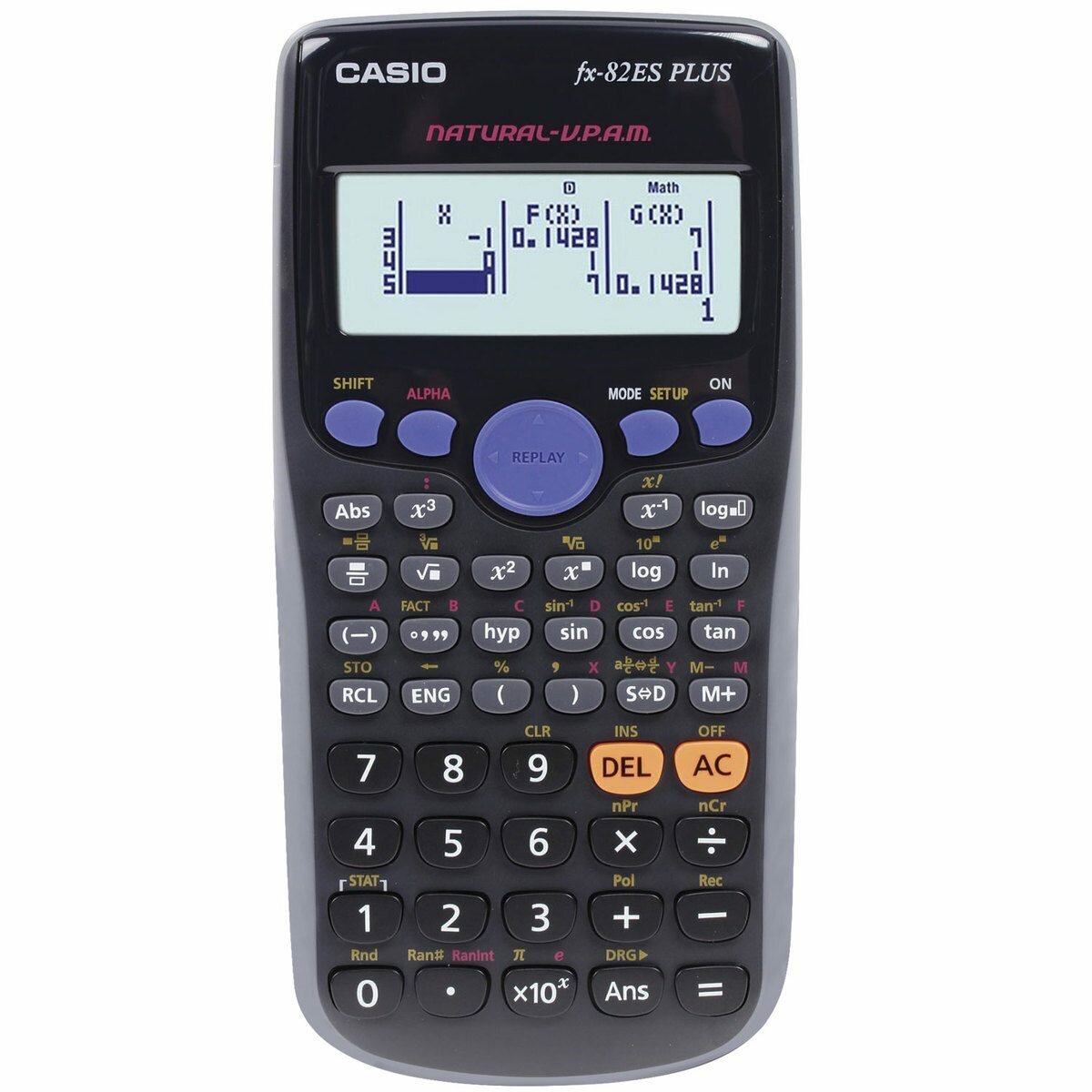 Калькулятор Casio инженерный, 252 функции, питание от батарейки, 162х80 мм, сертифицирован для ЕГЭ (FX-82ESPLUSBKSB)