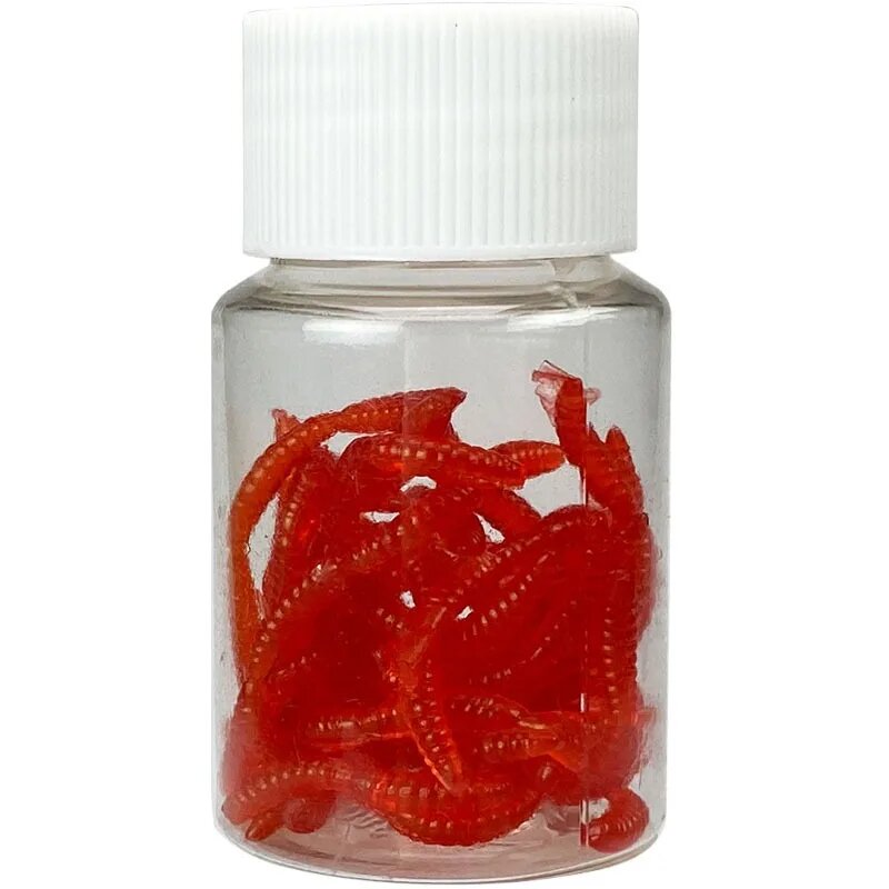 Искусственные приманки для рыбалки, красные черви, 100 шт. 20pcs Red Worm