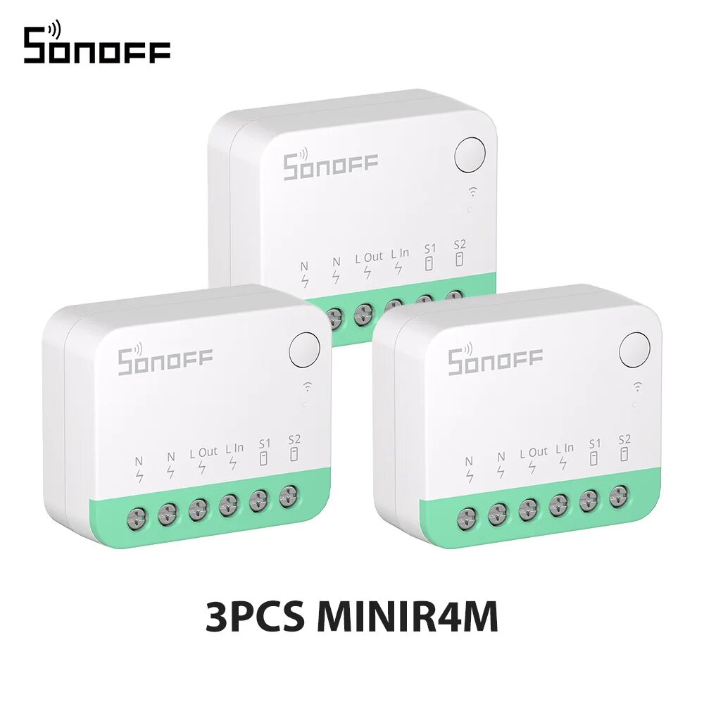 SONOFF MINIR4M Wi-Fi выключатель, комплект 3 шт