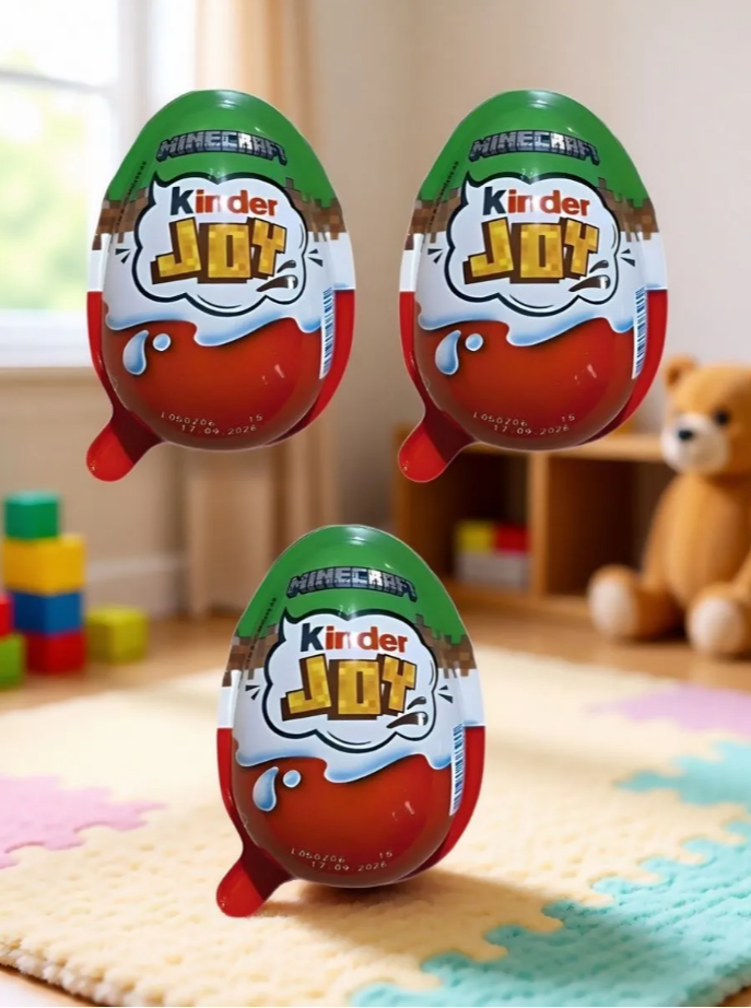 Набор Kinder Joy Minecraft, Киндер (Киндер Джой майнкрафт), (3 шт по 20 гр), Польша