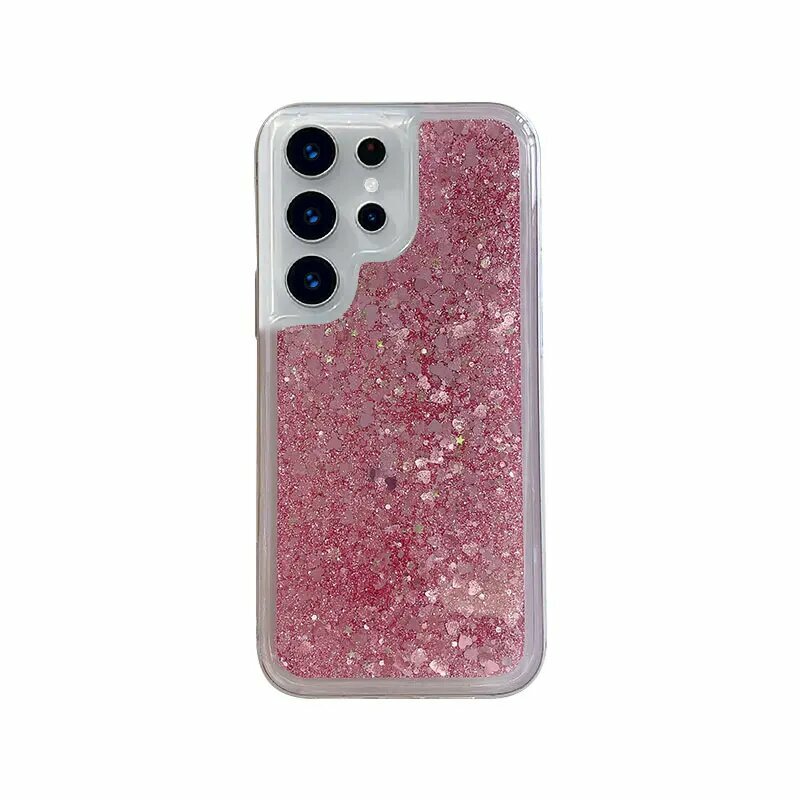 Жидкий чехол с блестками Pink для Samsung Galaxy A56