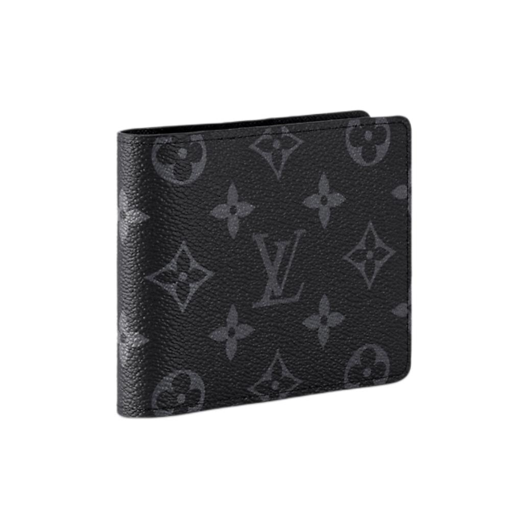 Бумажник Louis Vuitton, фактура плетеная, черный — фото 1