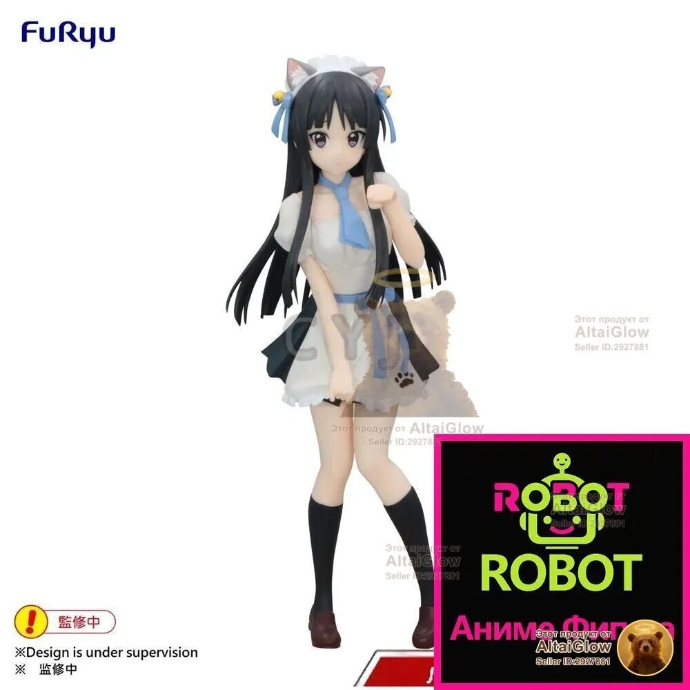 FuRyu K-ON ! Trio-Try-iT Figure Mio Akiyama Аниме фигура ROBOT 22 см