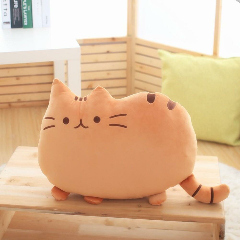 Игрушка Подушка Кот Пушин 40 см большой / Pusheen Cat, оранжевый