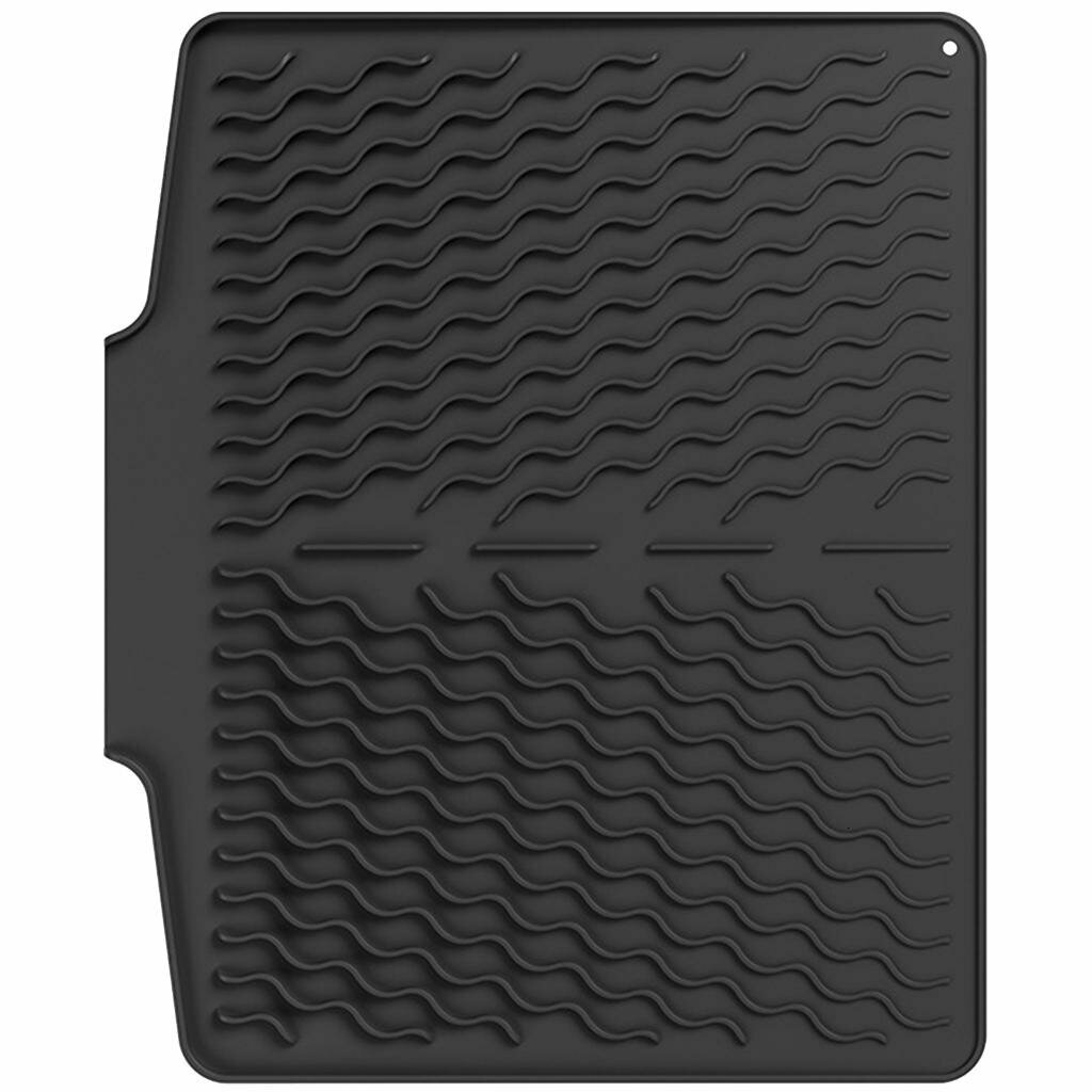 Силиконовый коврик для сушки посуды, Черный - 1