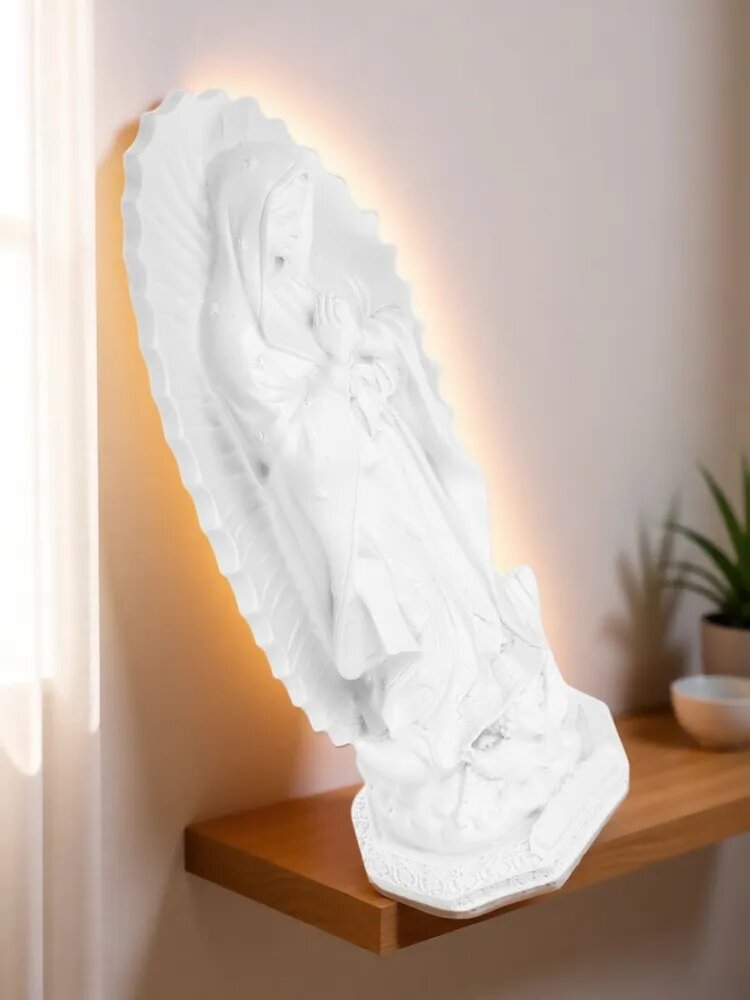 Фигурка садовая статуэтка Дева Мария белого цвета для сада и дома