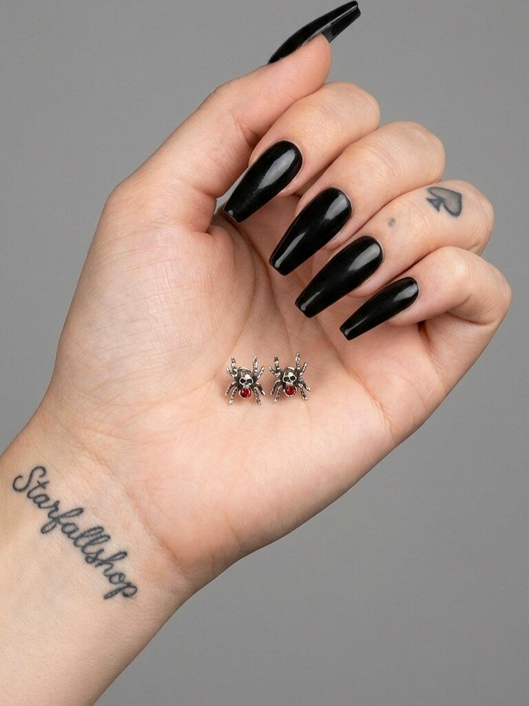 Серьги пусеты, славянский оберег, фианит