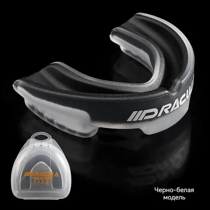 Детская спортивная капа для бокса и других видов спорта черного цвета