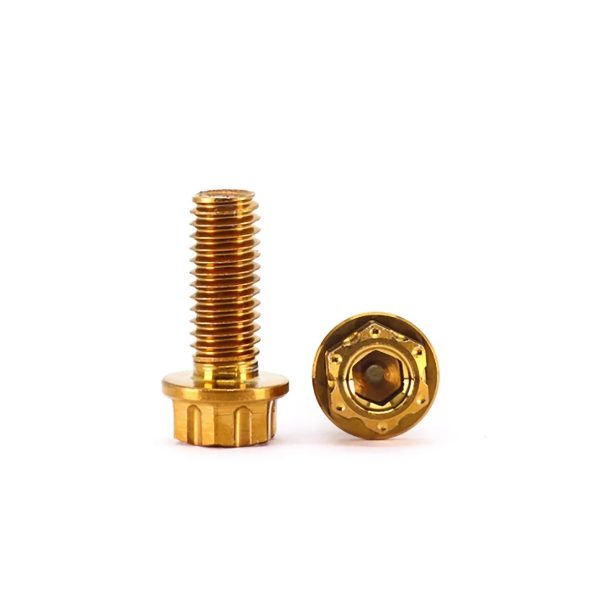 Винт фланцевый M6x25 Titanium Gold 2шт