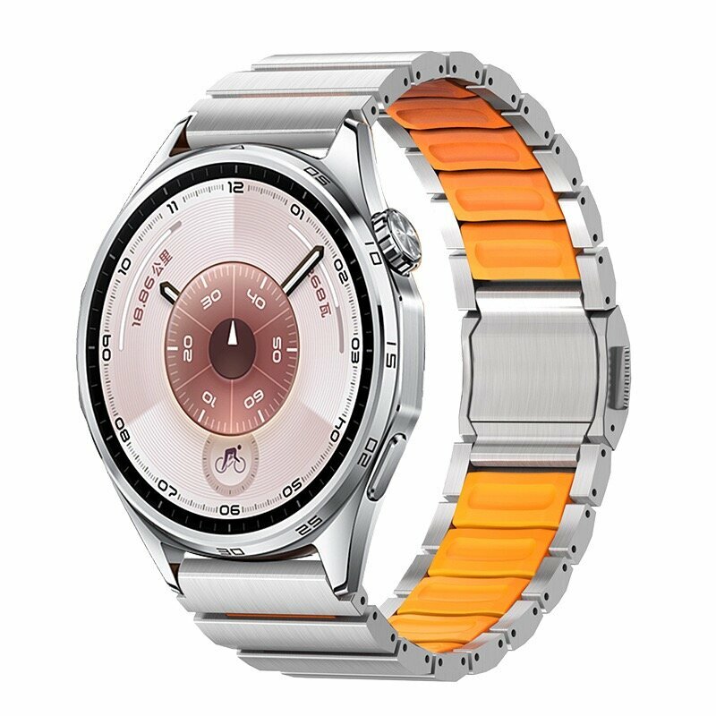 Ремешок титана и силикона, магнитная пряжка ремешка, для Huawei Watch GT6 Pro 46 мм, 22 мм для Huawei Watch Ultimate 2 1