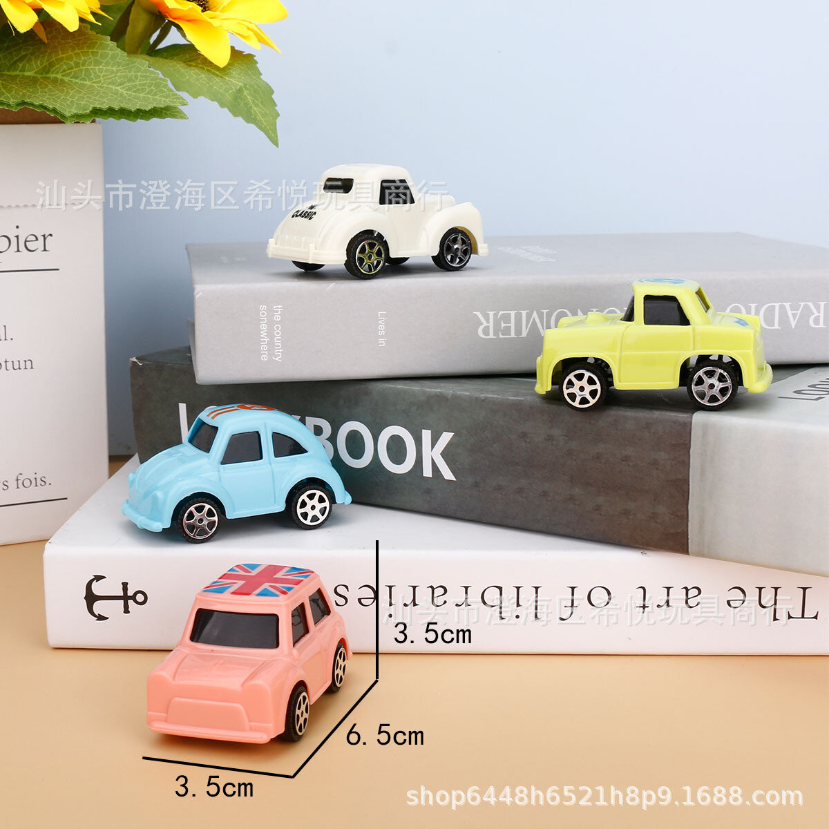 Игрушечные машинки-планеры, винтажный автопарк автомобилей Beetle, забавные украшения для тортов для детей, декоративные украшения, игрушечные машинки, набор из 4 штук.