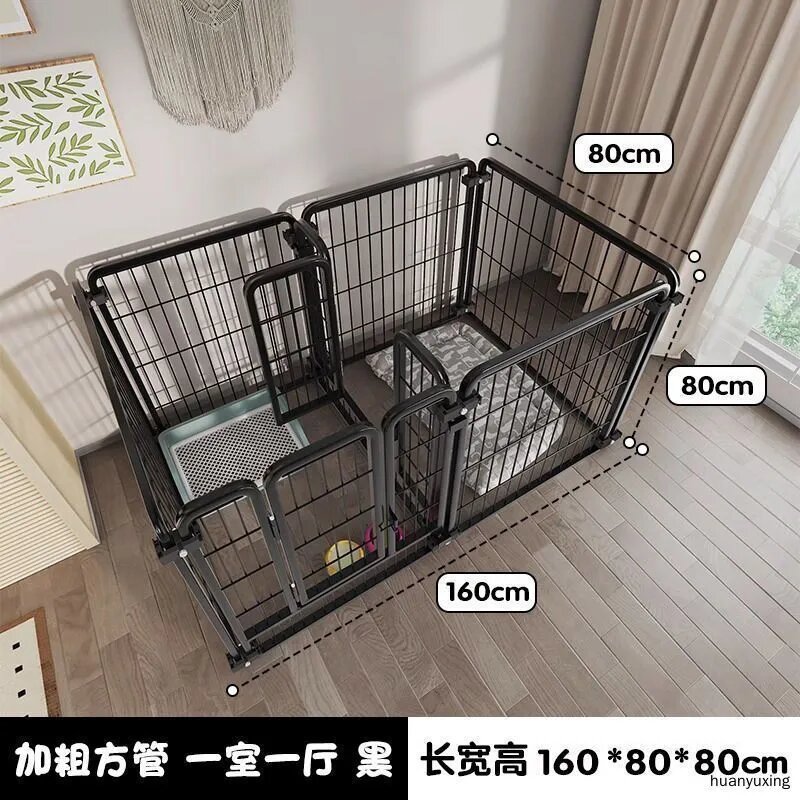 Усиленный вольер для собак, кошек, кролика. Металлическая складная клетка для крупных, средних и мелких пород домашних животных. Уличная будка для щенков и котов. 6 секций