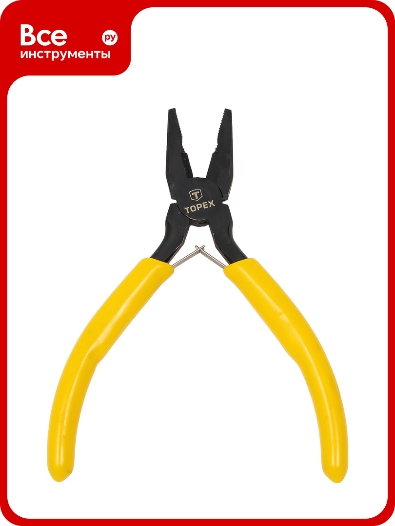Комбинированные плоскогубцы TOPEX 32D030 из углеродистой стали с противоскользящей рукояткой и возвратной пружиной
