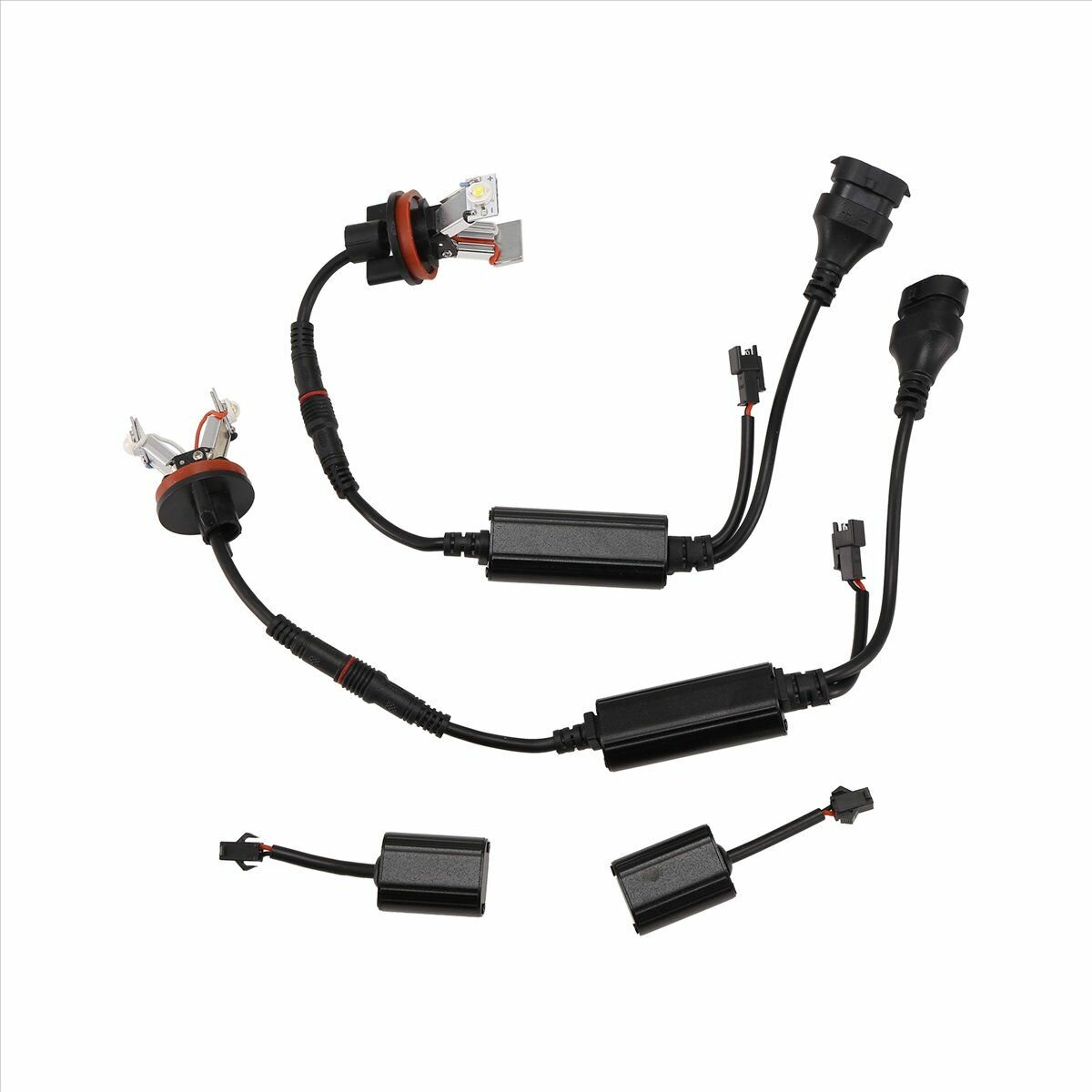 Автомобильные светодиодные ангельские глазки, 2 шт, 6000 К, H8, лампочки для BMW E82 E87 E90