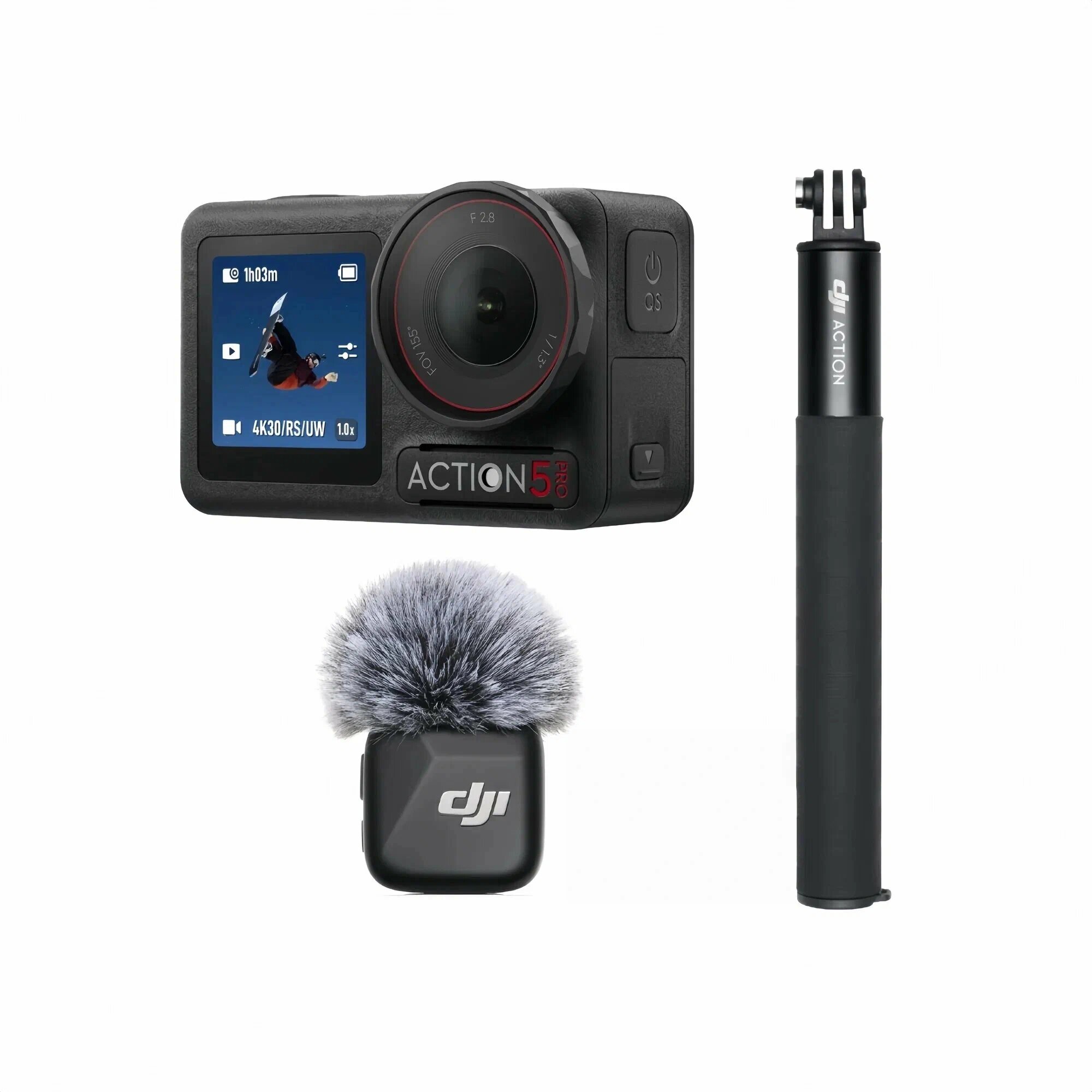 Экшн камера DJI Osmo Action 5 Pro Vlog Combo, 48МП, сенсорный экран, 3840 x 2160, время работы 4 часа