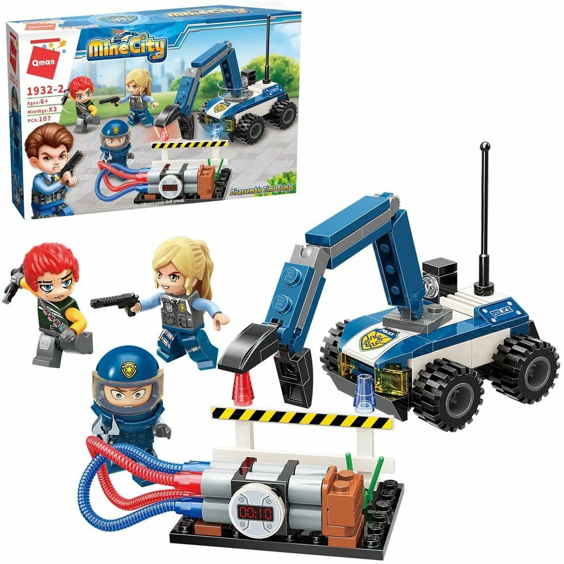 Конструктор Полицейские истории: разминирование, 107 дет QMAN 1932q/1932-2