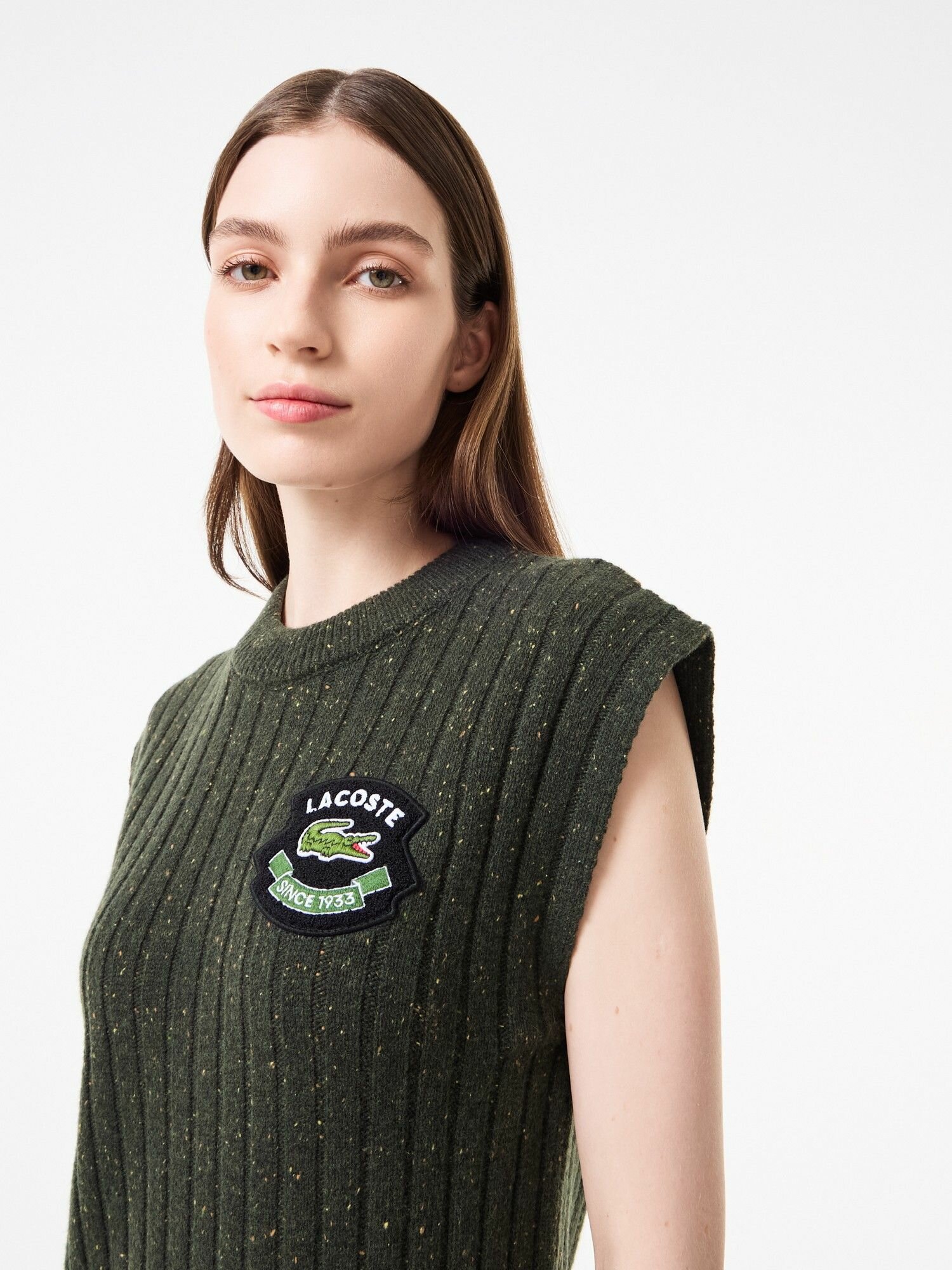 Платье LACOSTE Весна-лето 2026, размер T36, хаки — фото 1
