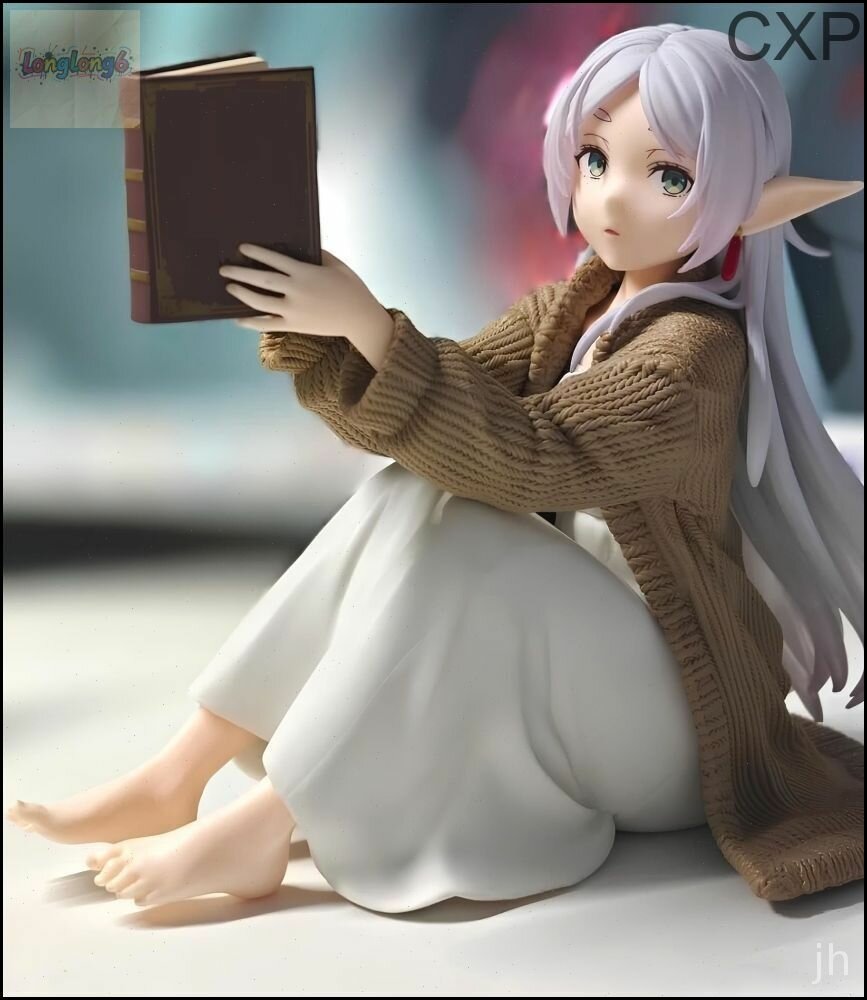 Фигурка Фрирен, провожающая в последний путь с книгой / Sousou no Frieren (12см, пакет)