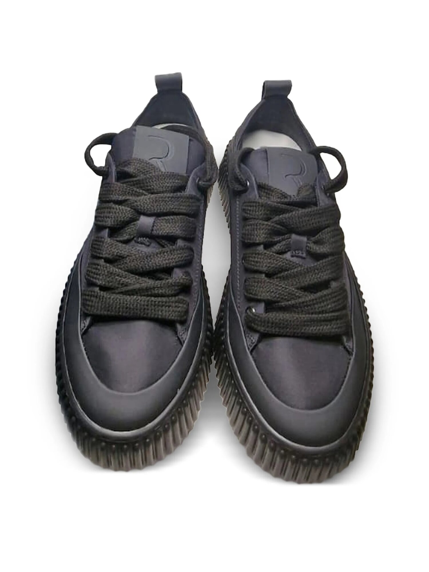 Кроссовки RHUN Panelled platform sneakers, размер 41, black/black — фото 1