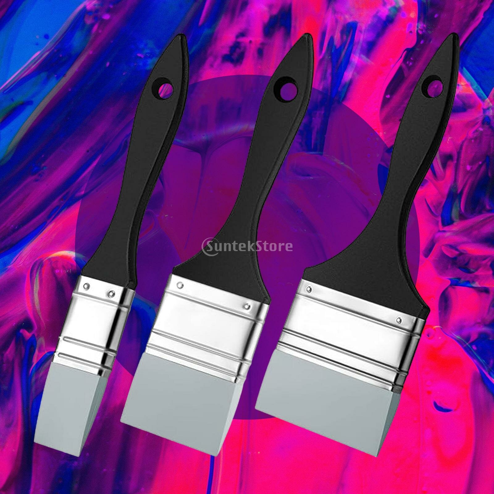 Набор силиконовых кистей для рисования, 3 шт, размер 1, 2,