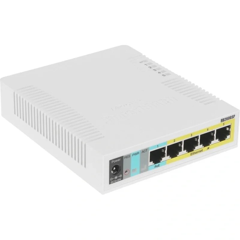 Коммутатор MikroTik RB260GSP CSS106-1G-4P-1S, 2306281