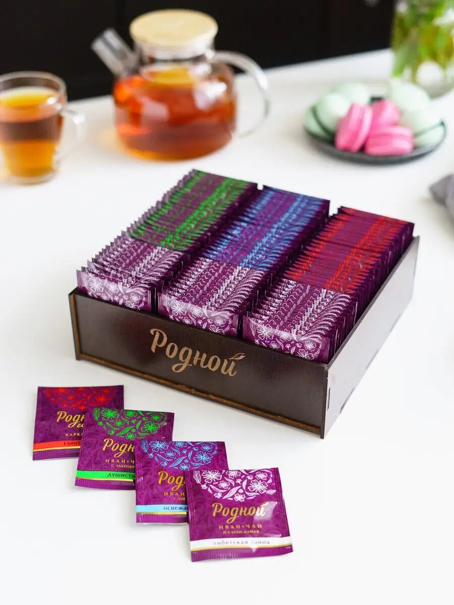 Чайный набор "Родной", ассорти вкусов, в пакетиках, 100 штук