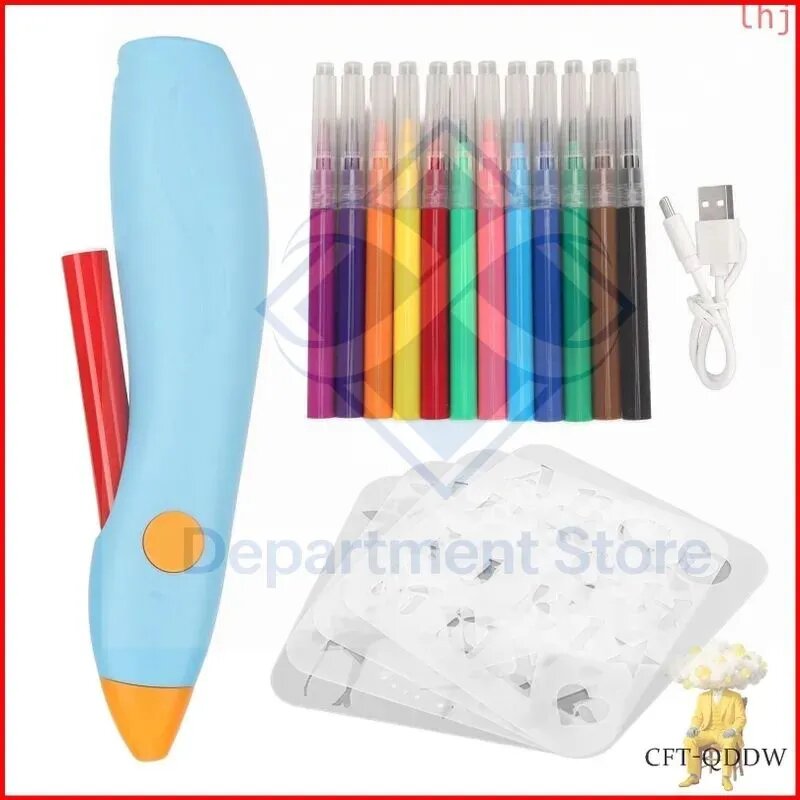 Самый популярный в 2025 годуСиняя аэрографическая детская электрическая раскраска