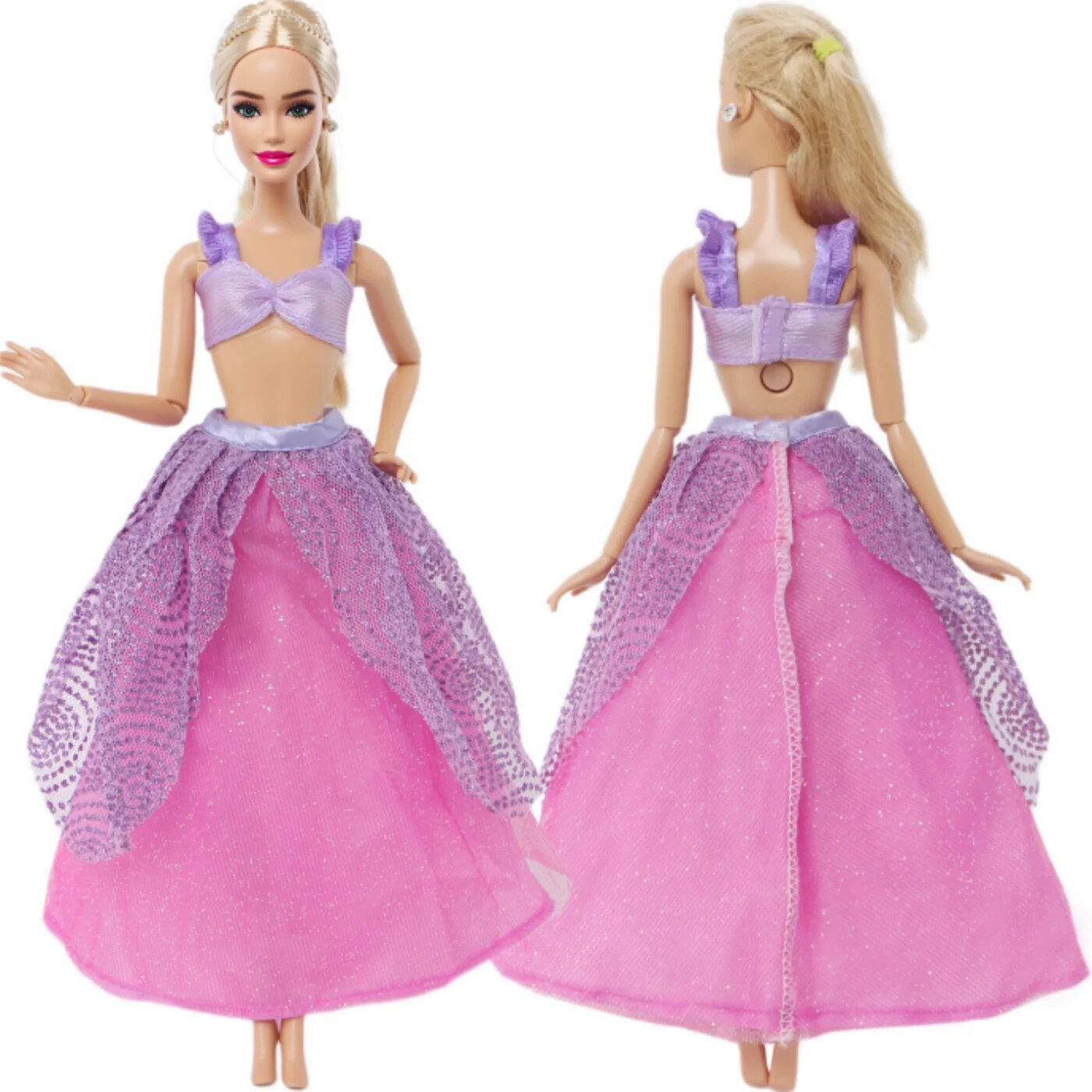 Наряд для куклы 1/6, платье сиреневое, Color: Сиреневый, Color: NO DOLL 12