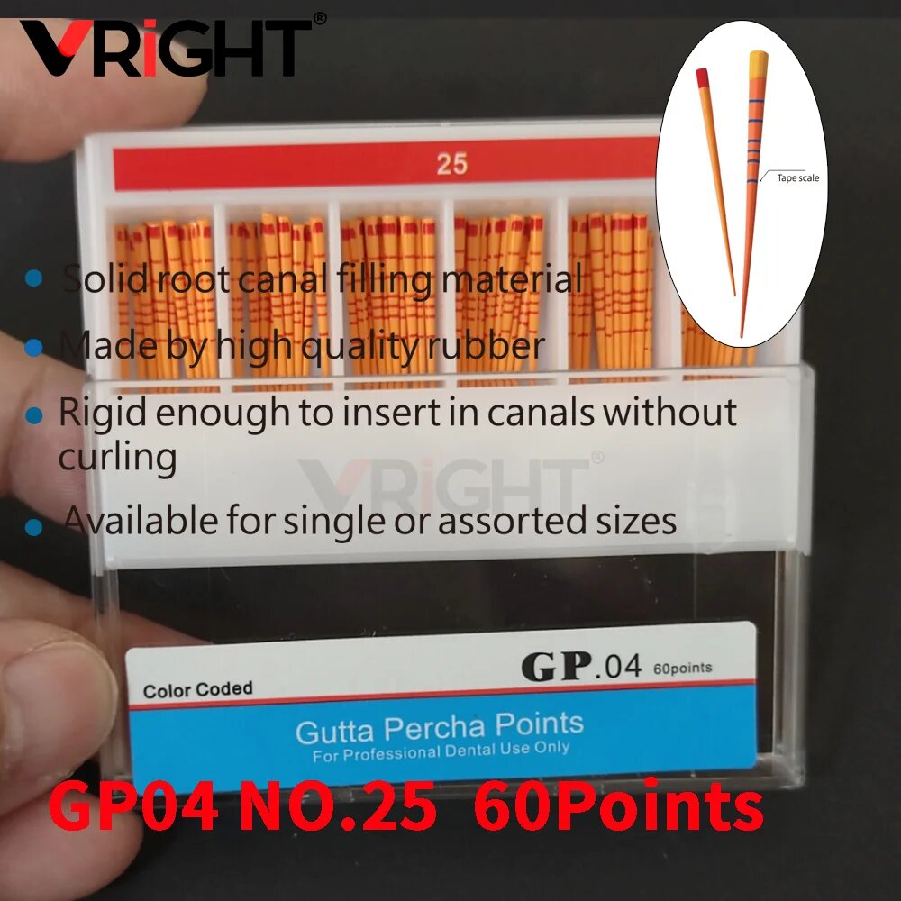 Gutta Percha Points GP04 NO.25 60 Points