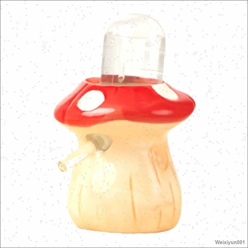 Керамическая поилка для грызунов в форме гриба, 60 мл, с подставкой, красная, для хомяков, крыс, шиншилл, ежиков, с герметичным носиком