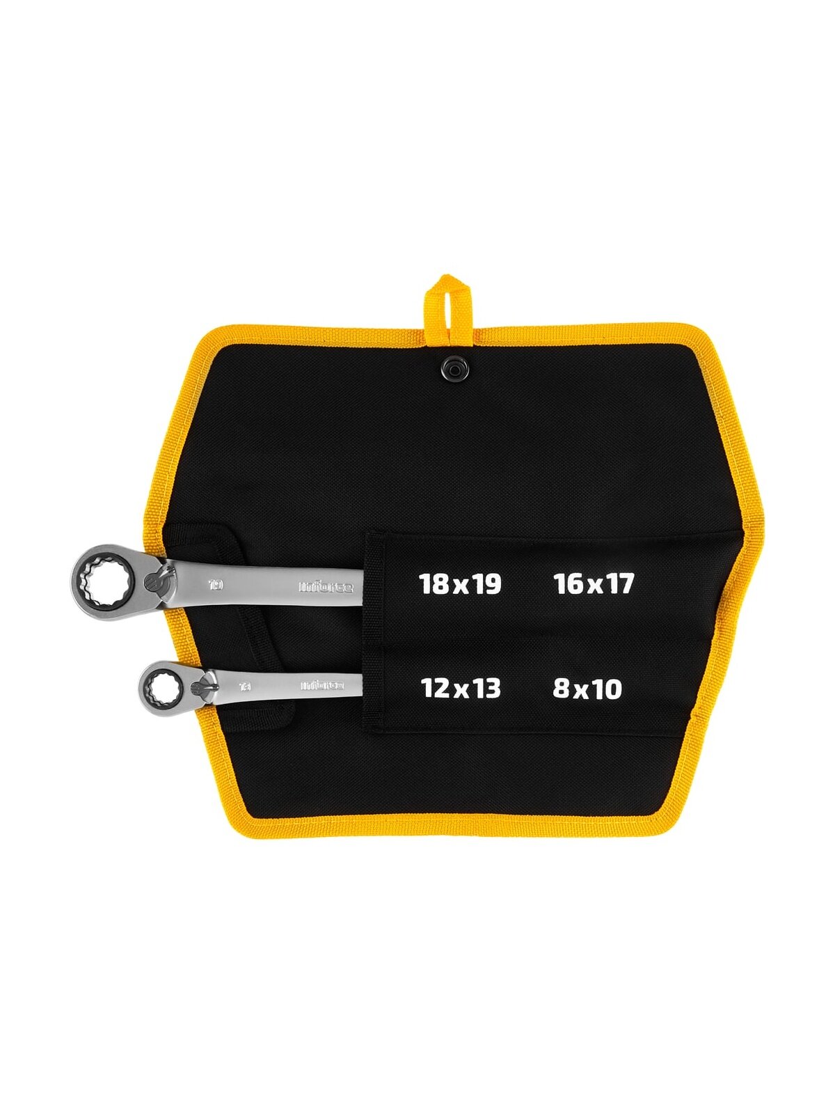 Набор накидных трещоточных ключей 4 в 1 Inforce, Сталь Cr-V, 8-19мм, профессиональный, 06-05-90