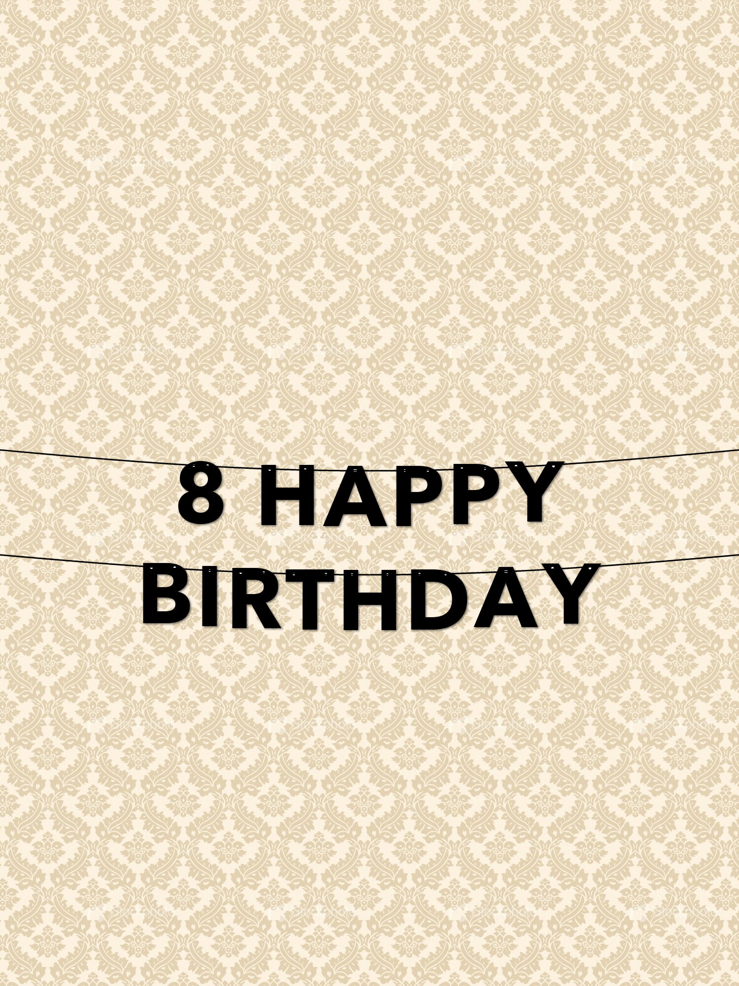 Гирлянда из букв "8 happy birthday" - праздничная растяжка для декора дома, уютный интерьер и украшение для дня рождения.