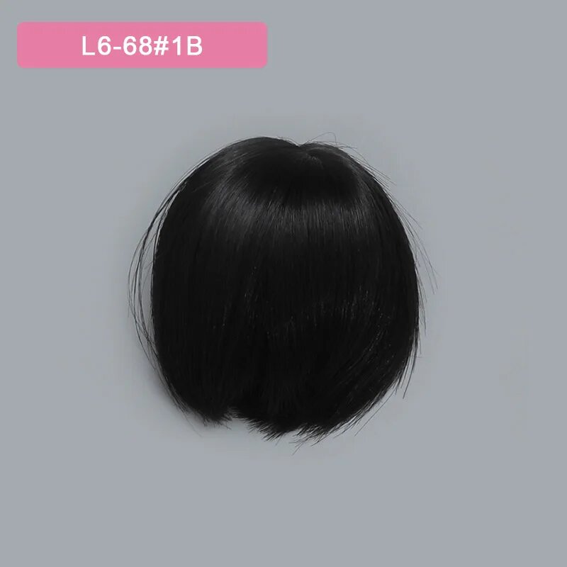 Парик для куклы BJD 6-7 дюймов, черный L6-68 1B