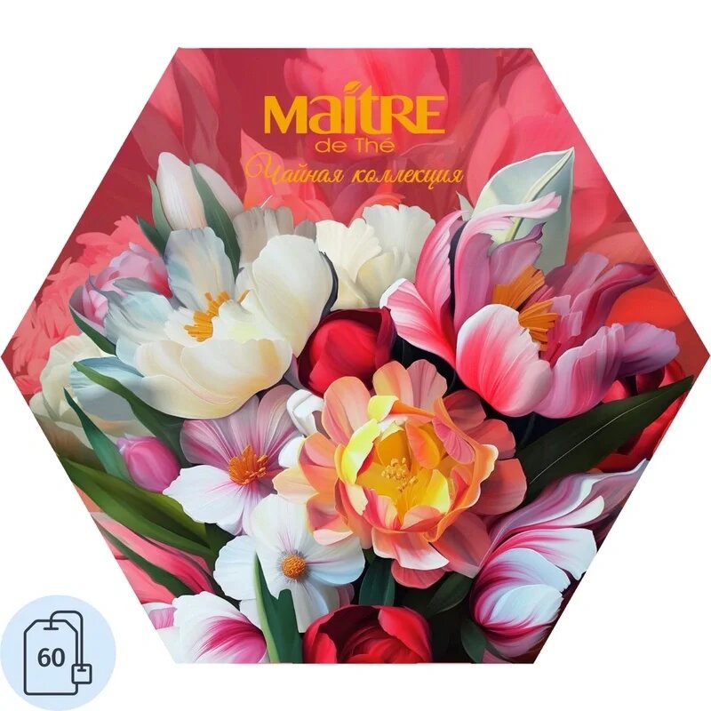 Чай Maitre de The Пионы 60 пакетиков 120г, 2452243