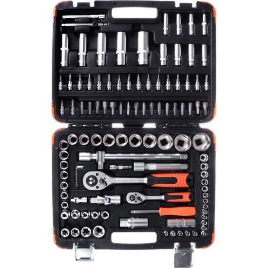 Набор профессионального инструмента Ермак 108 предм, 1/4"+1/2"