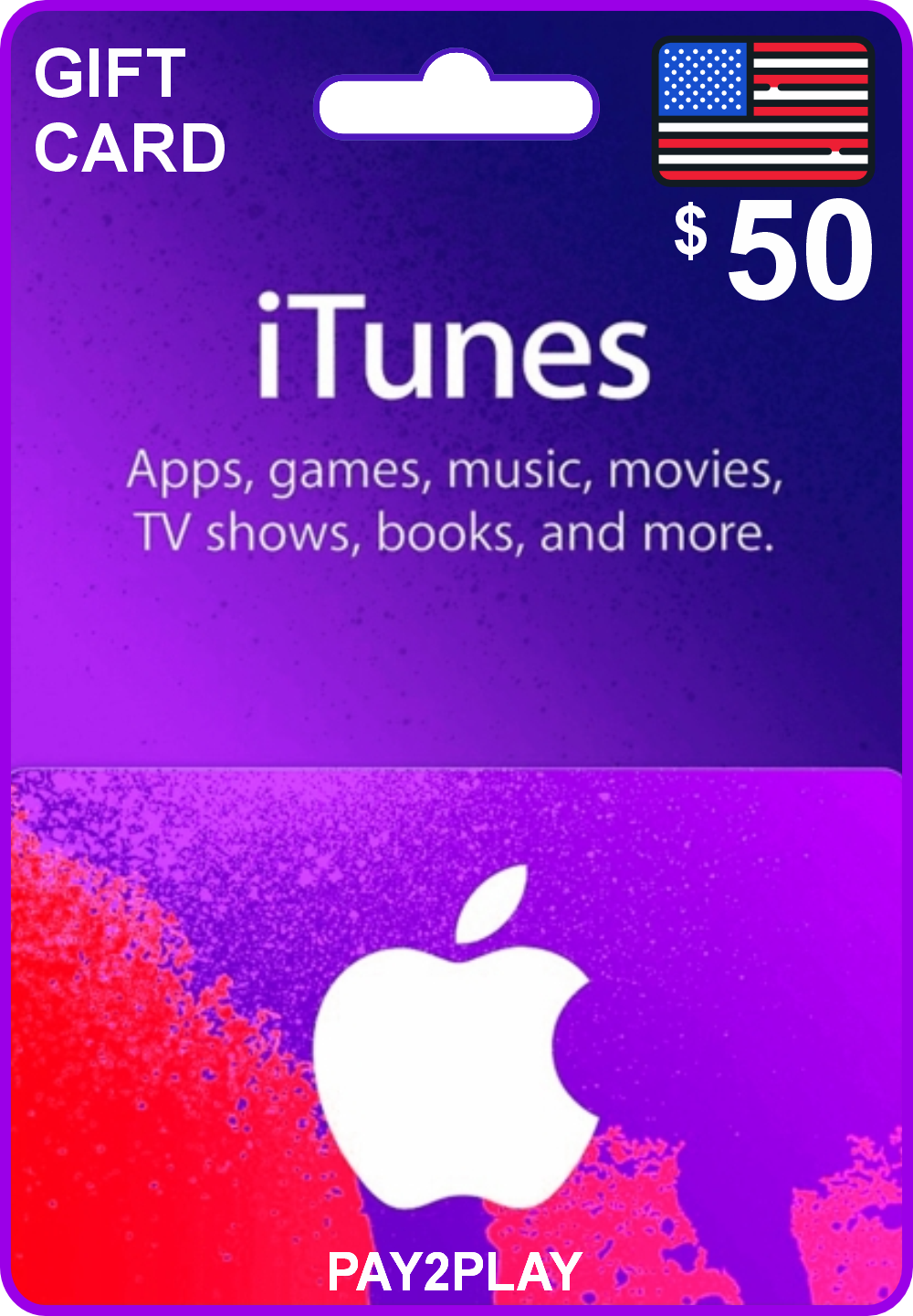 Подарочная карта Apple App Store&iTunes 50＄ (Apple ID) / Пополнение Счета
