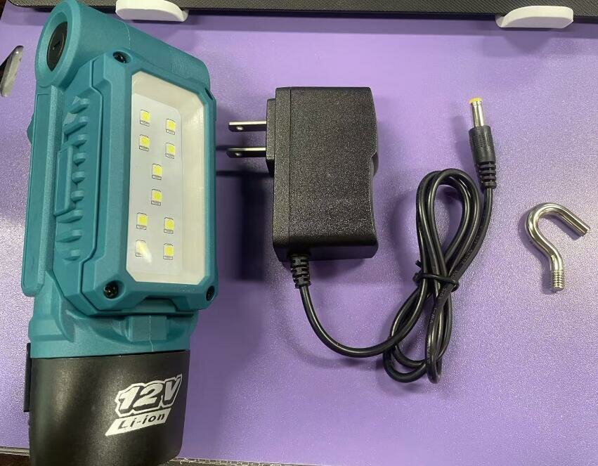 Складной светодиодный фонарь 12V MAX, 2 режима яркости, с магнитной задней частью, для авторемонта