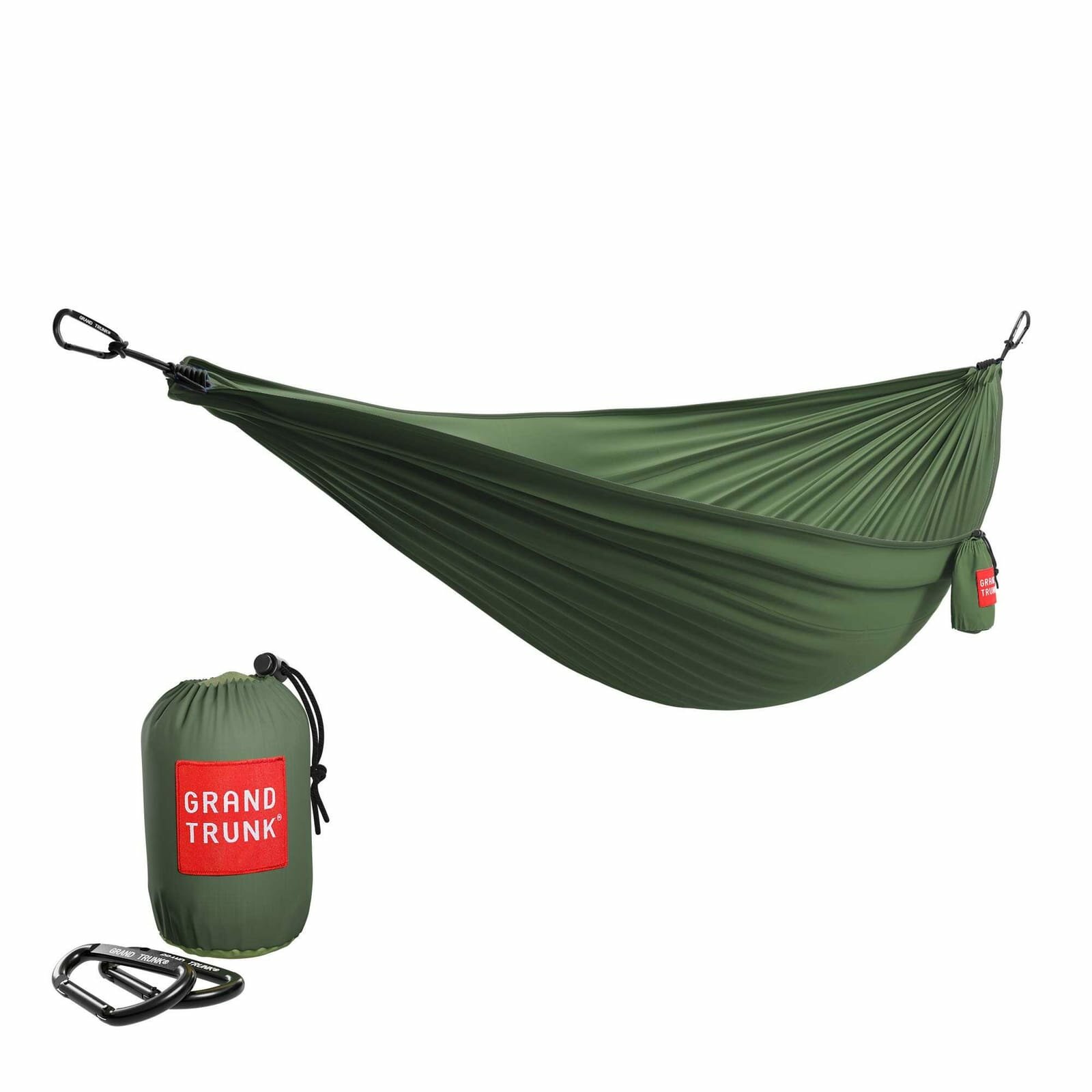 DECATHLON Гамак Grand Trunk Ultralight Starter, темно-зеленый/зеленый, 290 см x 138 см, грузоподъемность 136 кг