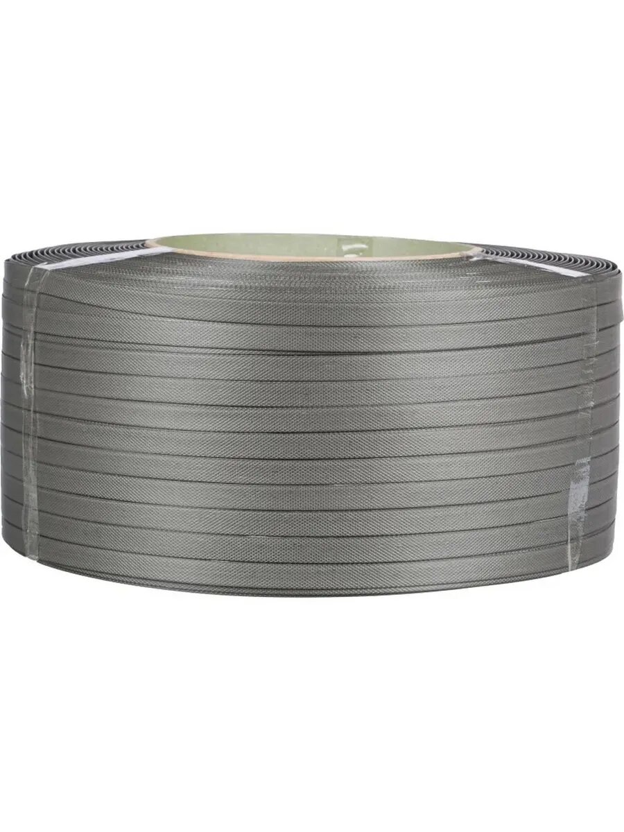 Полипропиленовая стреппинг-лента 15мм серого цвета