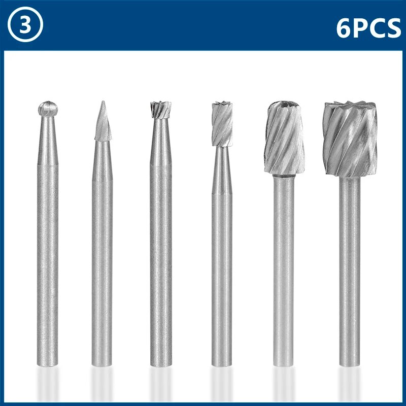 6pcs Rotary Bit набор спиральных сверл