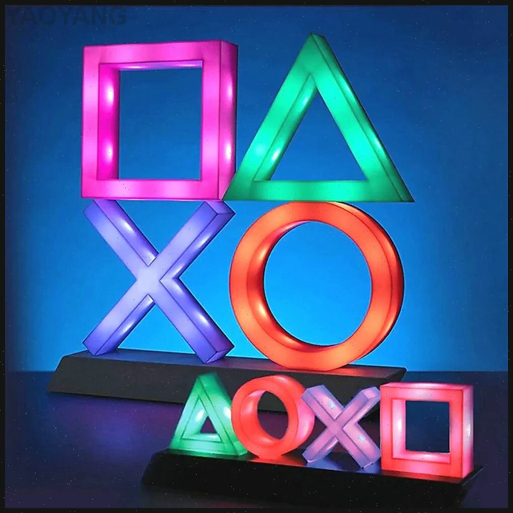 Настольная лампа XO для игр PS5 PS4 с RGB подсветкой USB питание 3 режима защиты IP20