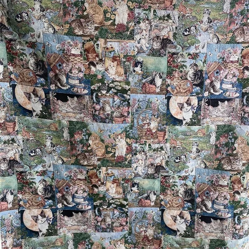 Catone Cat жаккардовая ткань полиэстер хлопок 150x100 см