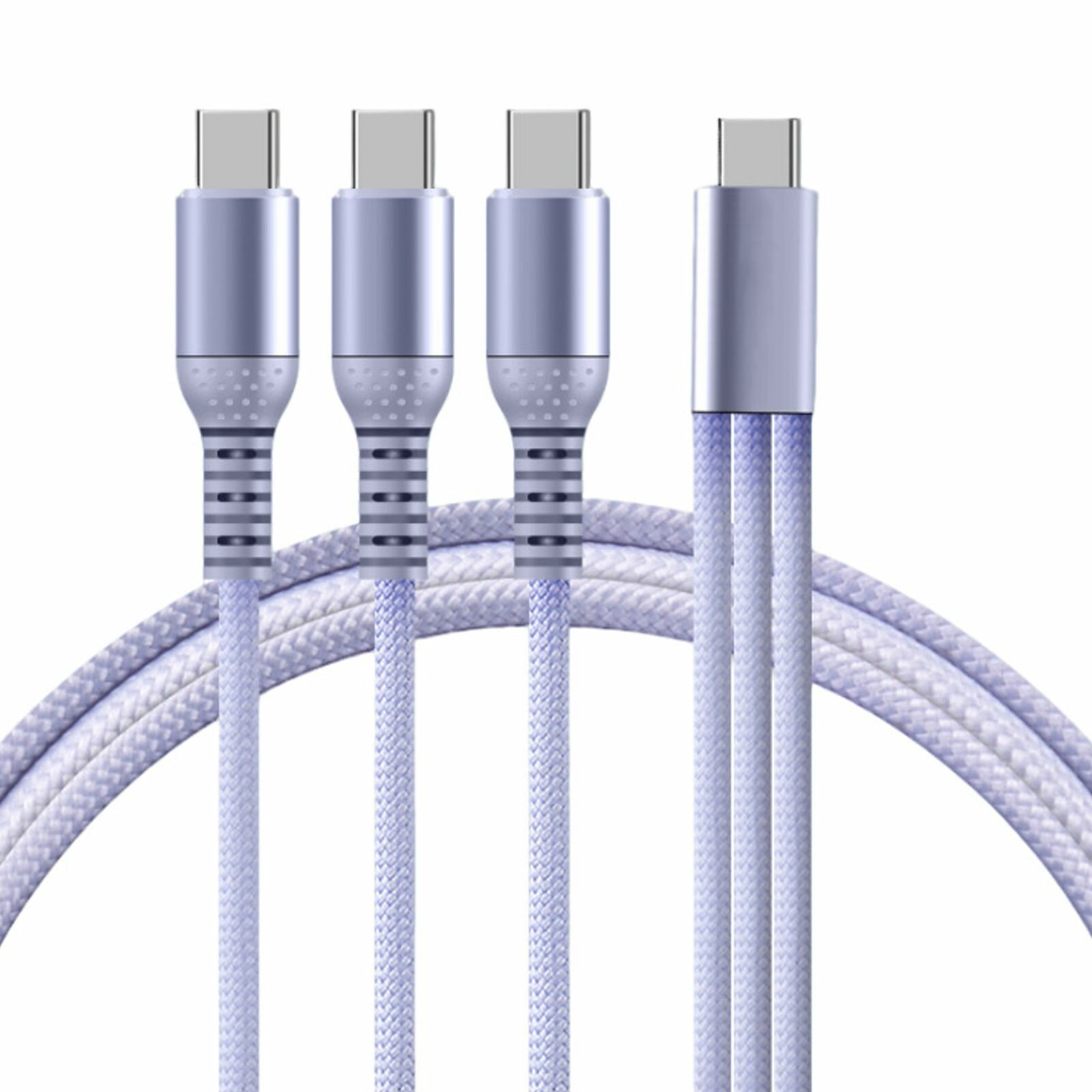 Нейлоновый разъем 3-в-1 USB c разъемом типа кабель для подключения к интернету и дому