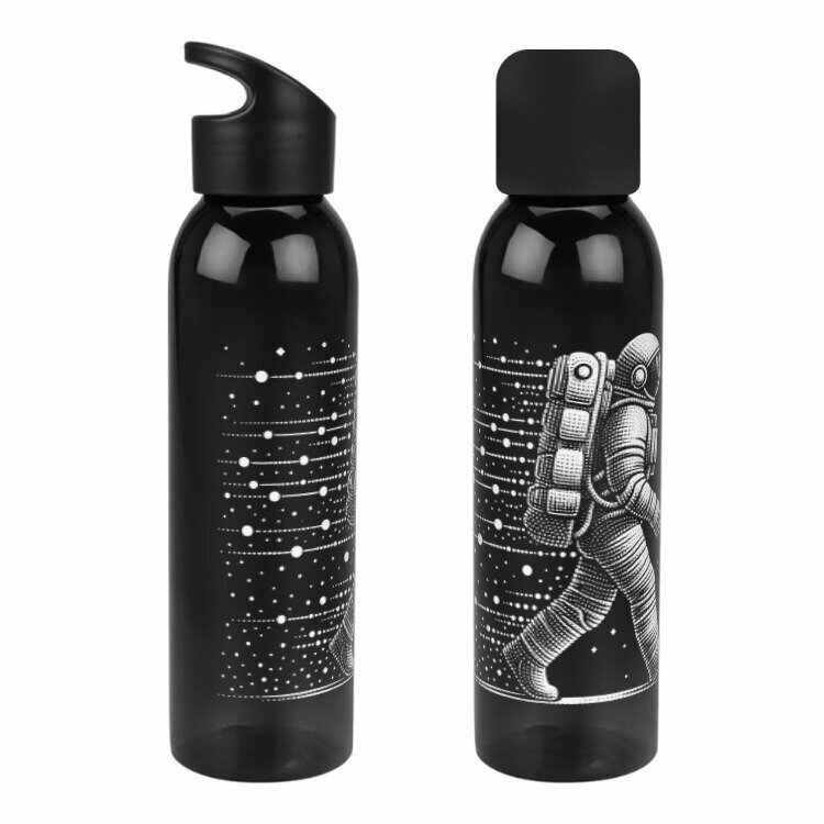 Бутылка для воды «Космический путь» (черный)