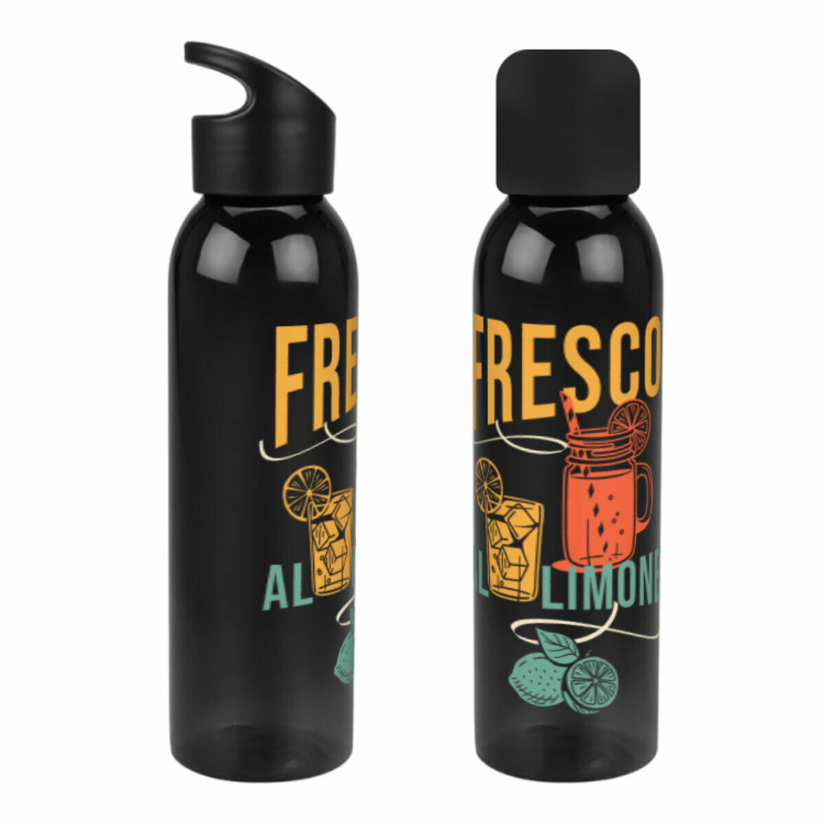 Бутылка для воды «Вкус лета» (черный)