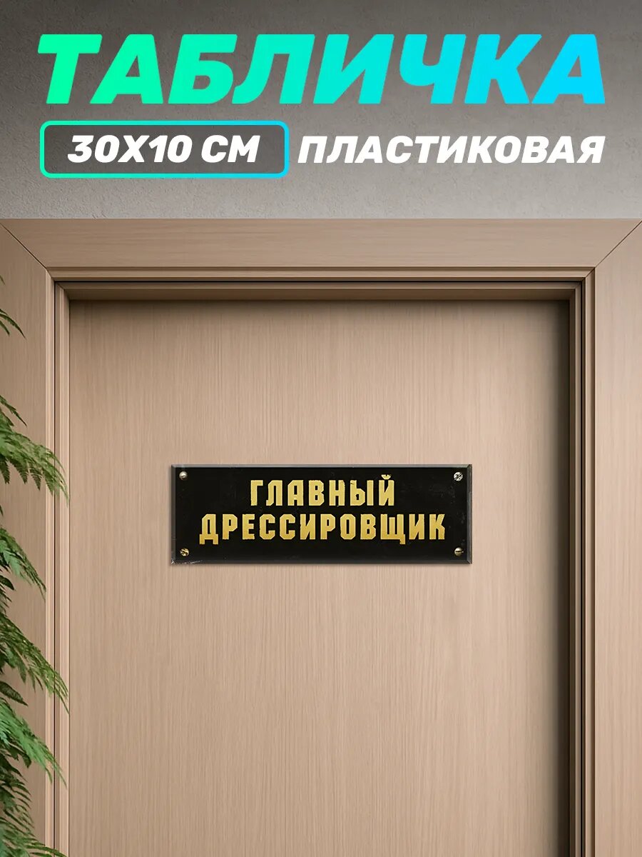 Табличка на дверь прикольная Мем Главный дрессировщик